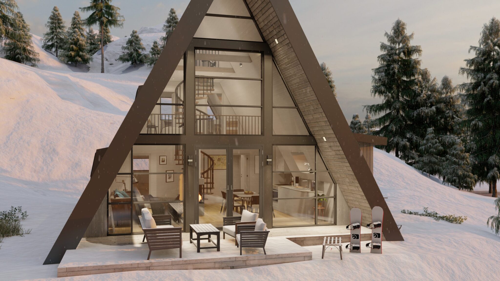 A-FRAME HOUSE - БУДИНОК ШАЛАШ - від 750 € м2 - КОЛЕО